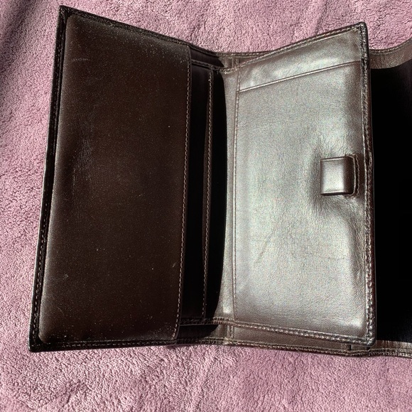 Coach | Bags | Coach Signature Leather Checkbook Wallet | Poshmark